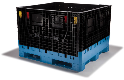 48x45x34 Collapsible Bulk Container—Solid Deck—1500lbs Capacity ...